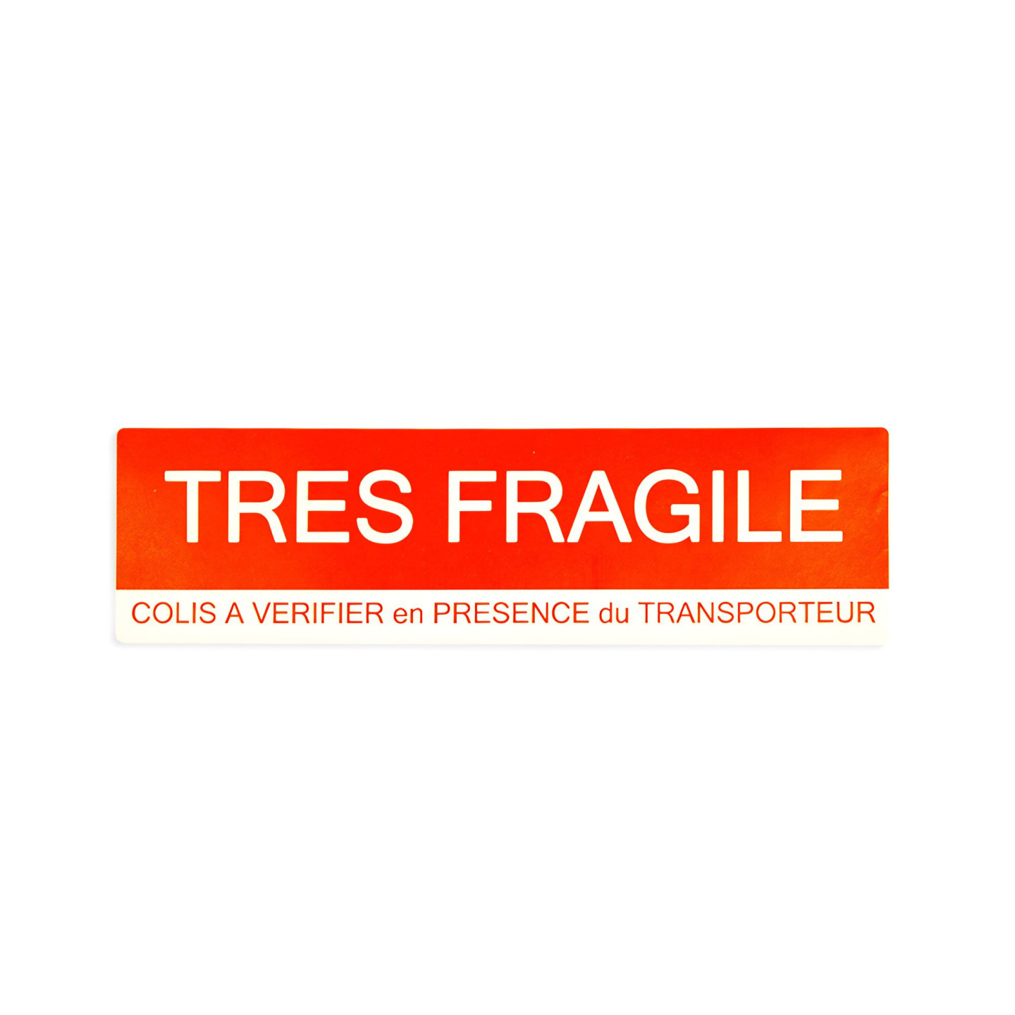 Étiquette adhésive "Très fragile"